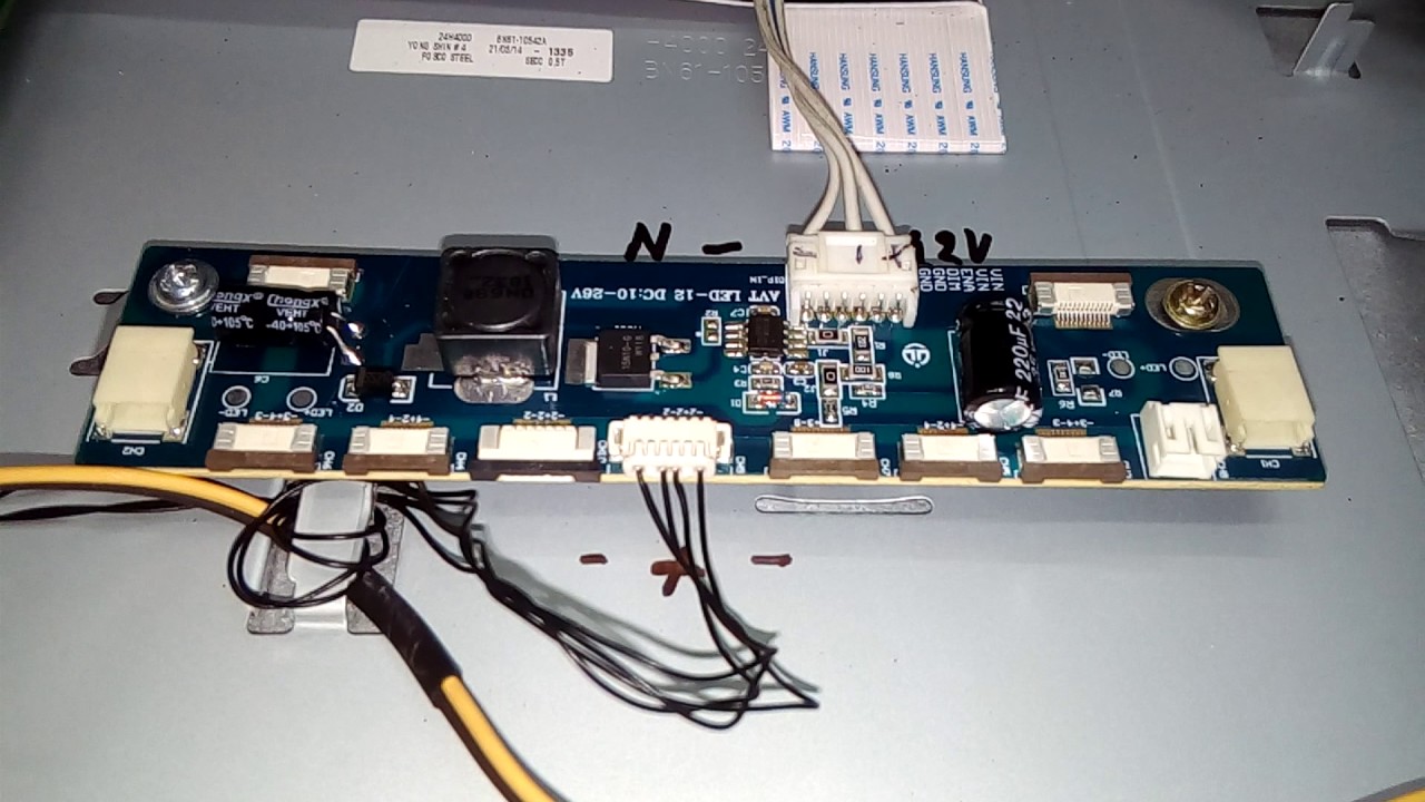 SAMSUNG 24" LED TV INVERTER CONNECTION - YouTube