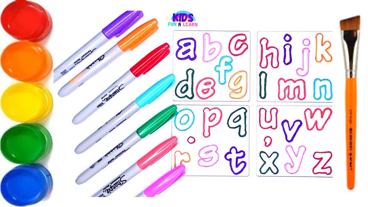 Learn alphabets,colors, abc phonics sounds for kids | A for apple,b for ...