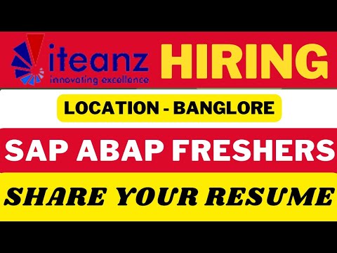 Hiring SAP ABAP Freshers | Share CV @ananya28 - YouTube