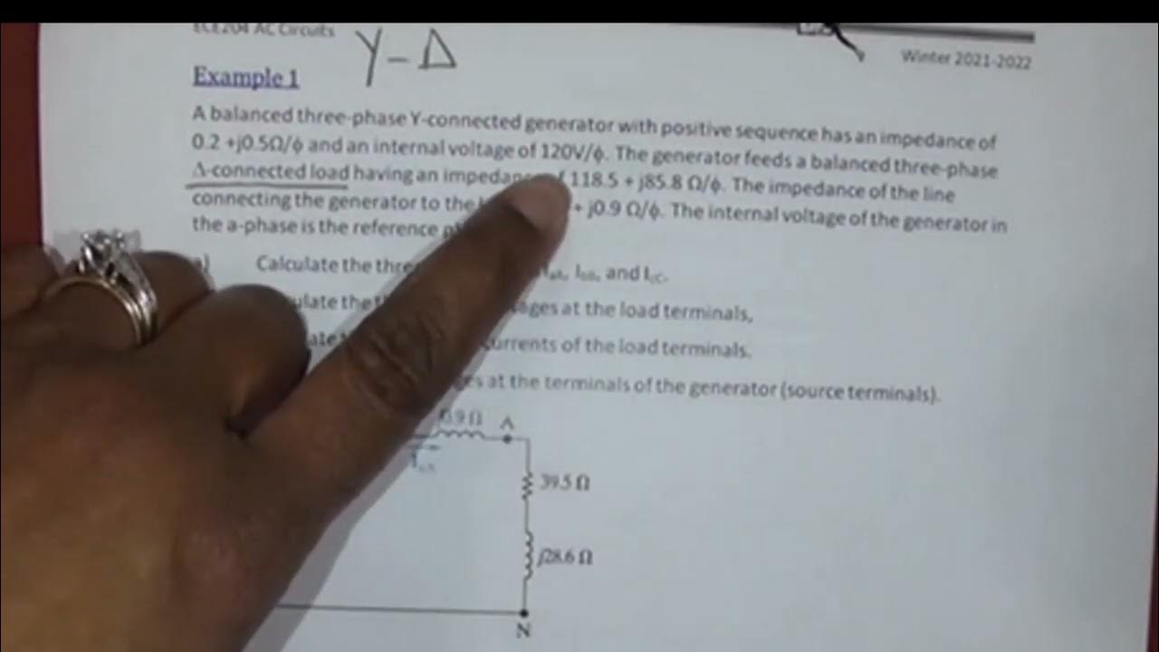 ECE204 Lecture 10-1: Analysis of Wye-Delta Circuits - YouTube