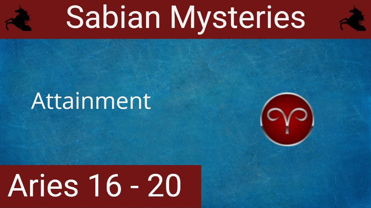 Some Qualities of Aries (16-20) Attainment - YouTube