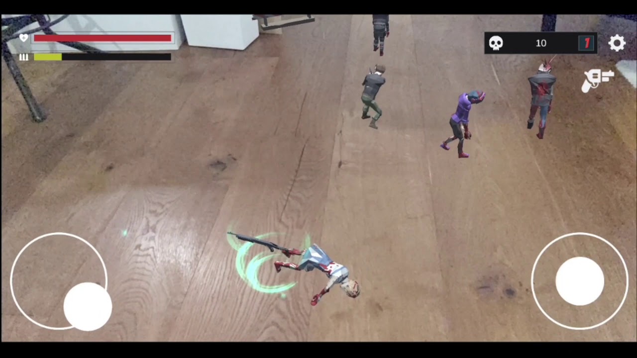 Augmented Reality zombie horde shooter prototype - YouTube