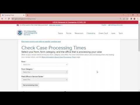 How to Check Cases Processing Times and Case Status examples I130 and I129F - YouTube