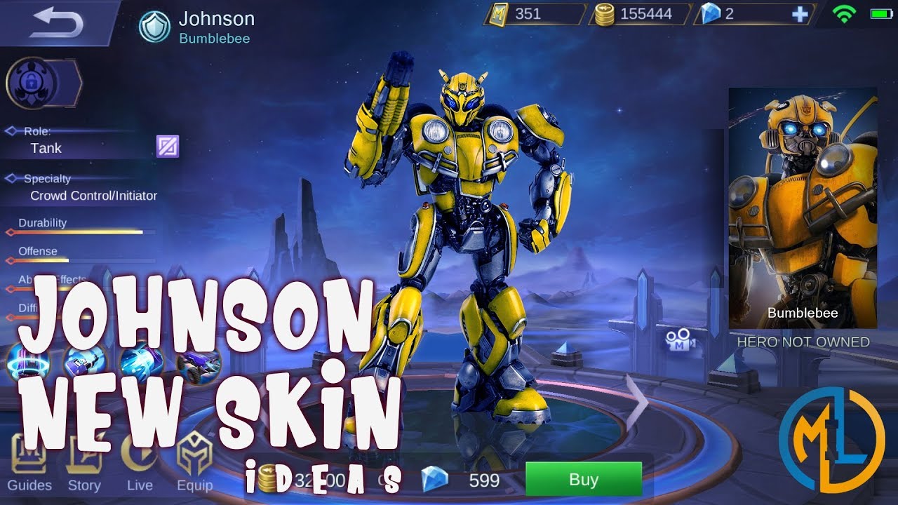 Mobile Legends : Skin Ideas : Johnson-Bumblebee - YouTube