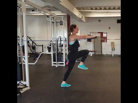 Resistance Band High Knees Press - YouTube