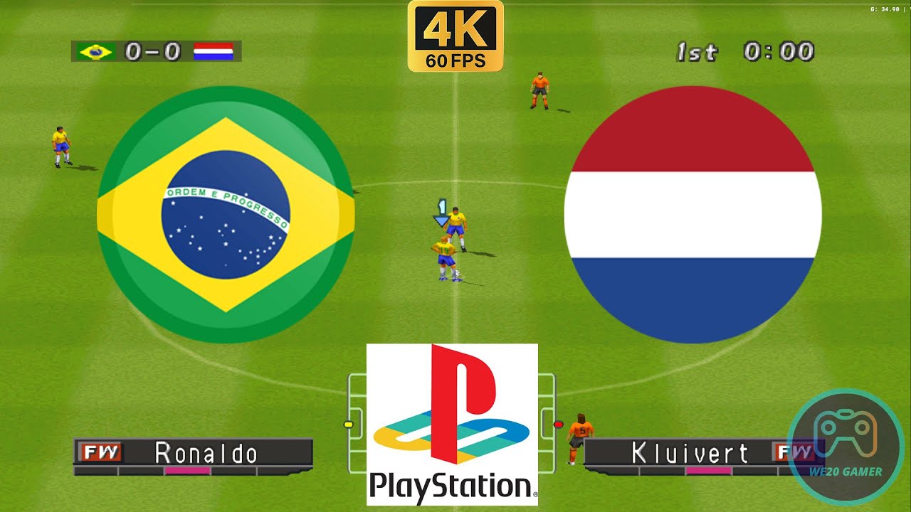 Winning Eleven 2000 - Brazil vs Netherlands - Duckstation PS1 on PC ...