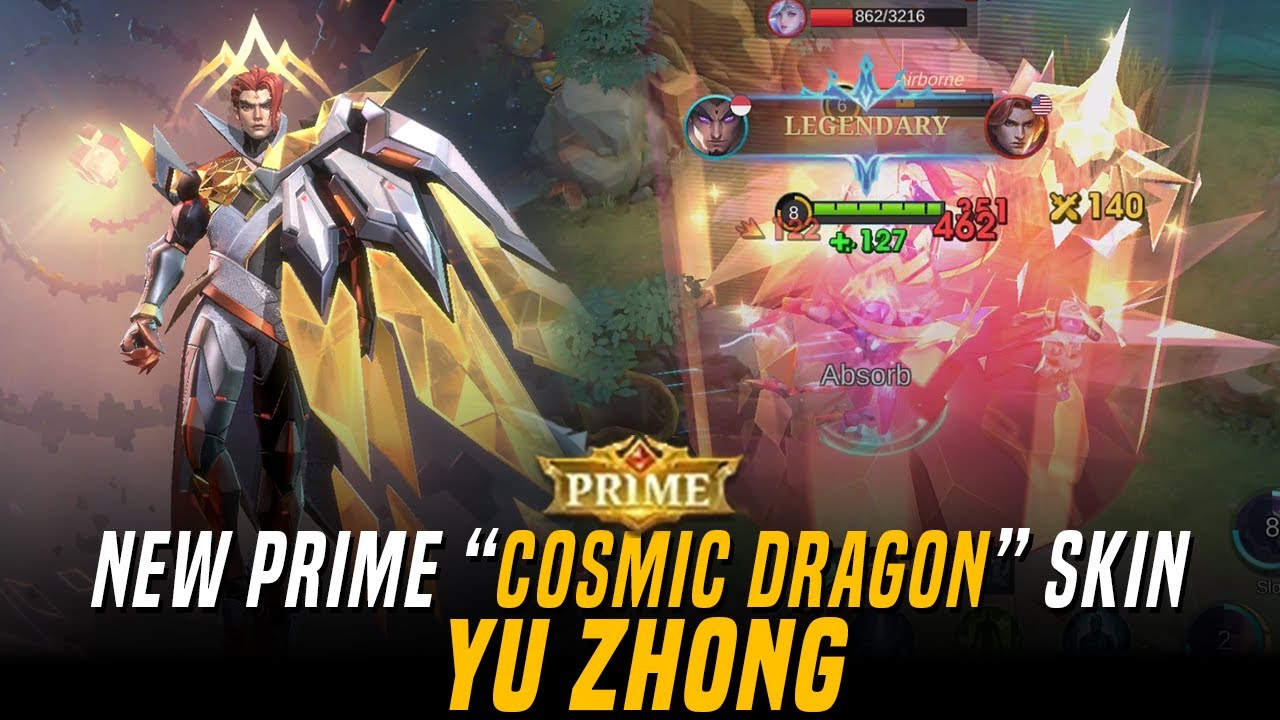 NEW PRIME Skin: YU ZHONG 'Cosmic Dragon' Full Gameplay! | Mobile ...