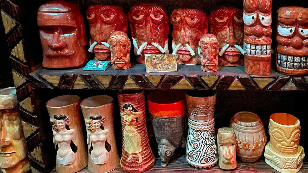 Gecko's Home TIKI BAR and ART STUDIO TOUR Part 2! South Sea Arts Tiki ...