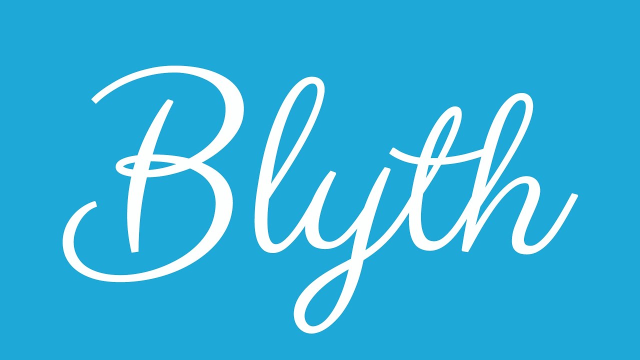 Learn how to Sign the Name Blyth Stylishly in Cursive Writing - YouTube