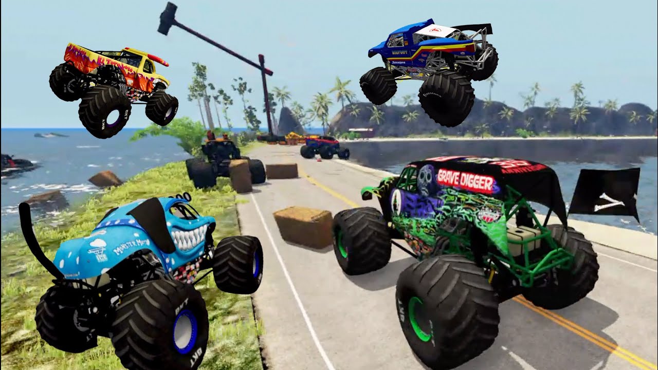 Monster Jam | Monster Trucks | High Speed Monster Jam Crashes ...