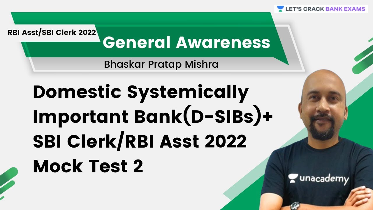 Domestic Systemically Important Banks (D-SIBs) + SBI Clerk/RBI Asst ...