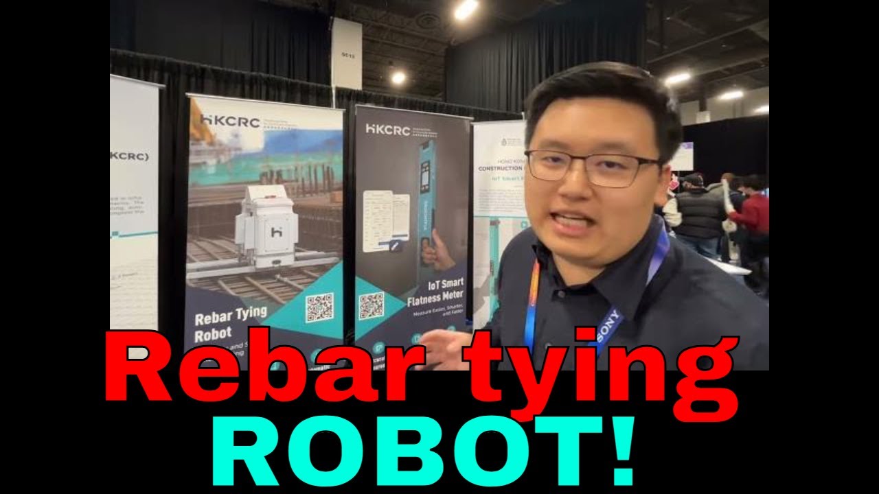 Intelligent Rebar tying robot for construction by HKCRC - YouTube