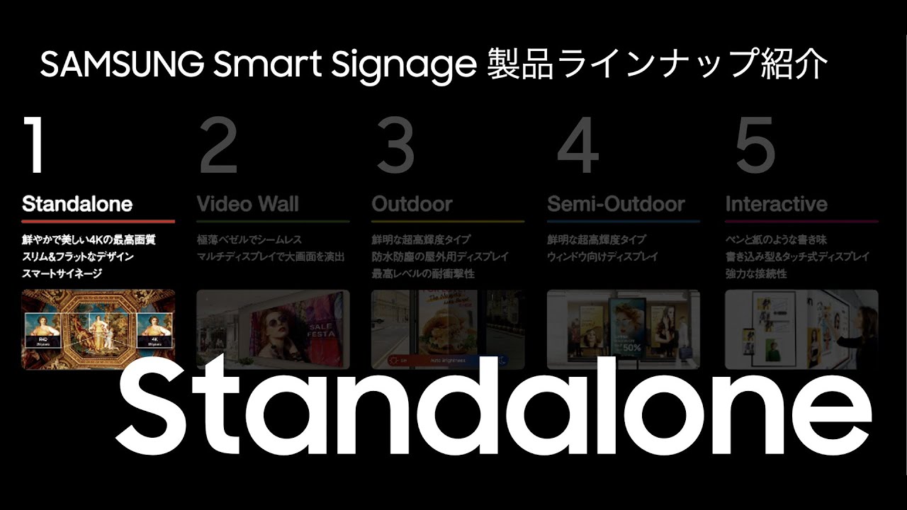 1.Standalone ～ Samsung Smart Signage 製品紹介 ～ - YouTube