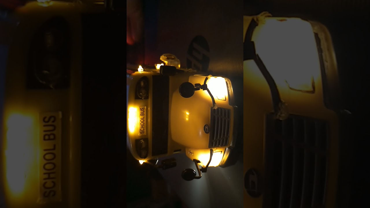 1:50 Scale Lighted Model Blue Bird School Bus with different Light ...