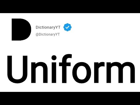 Uniform Meaning in English - YouTube