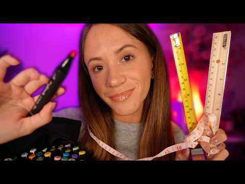 ASMR Measuring & Drawing On Your Face 😴 (personal attention for sleep)