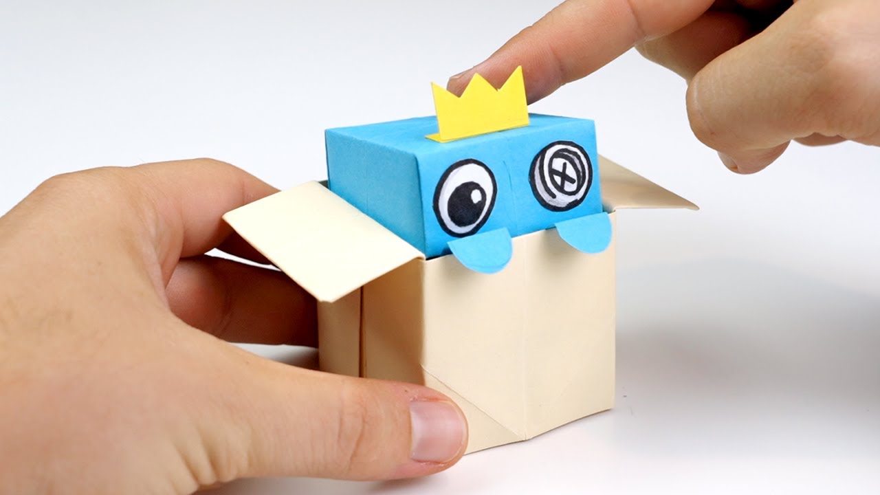 TUTORIAL RAINBOW FRIENDS BLUE Transformations | DIY Origami Fidget ...