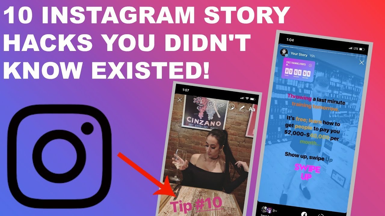 Top 10 Instagram Story Hacks To Use In 2019 - YouTube