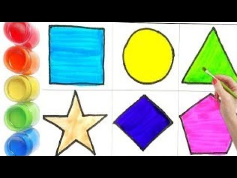 how to draw 2d shapes, 2d shapes for preschool kids, geometric shapes ...