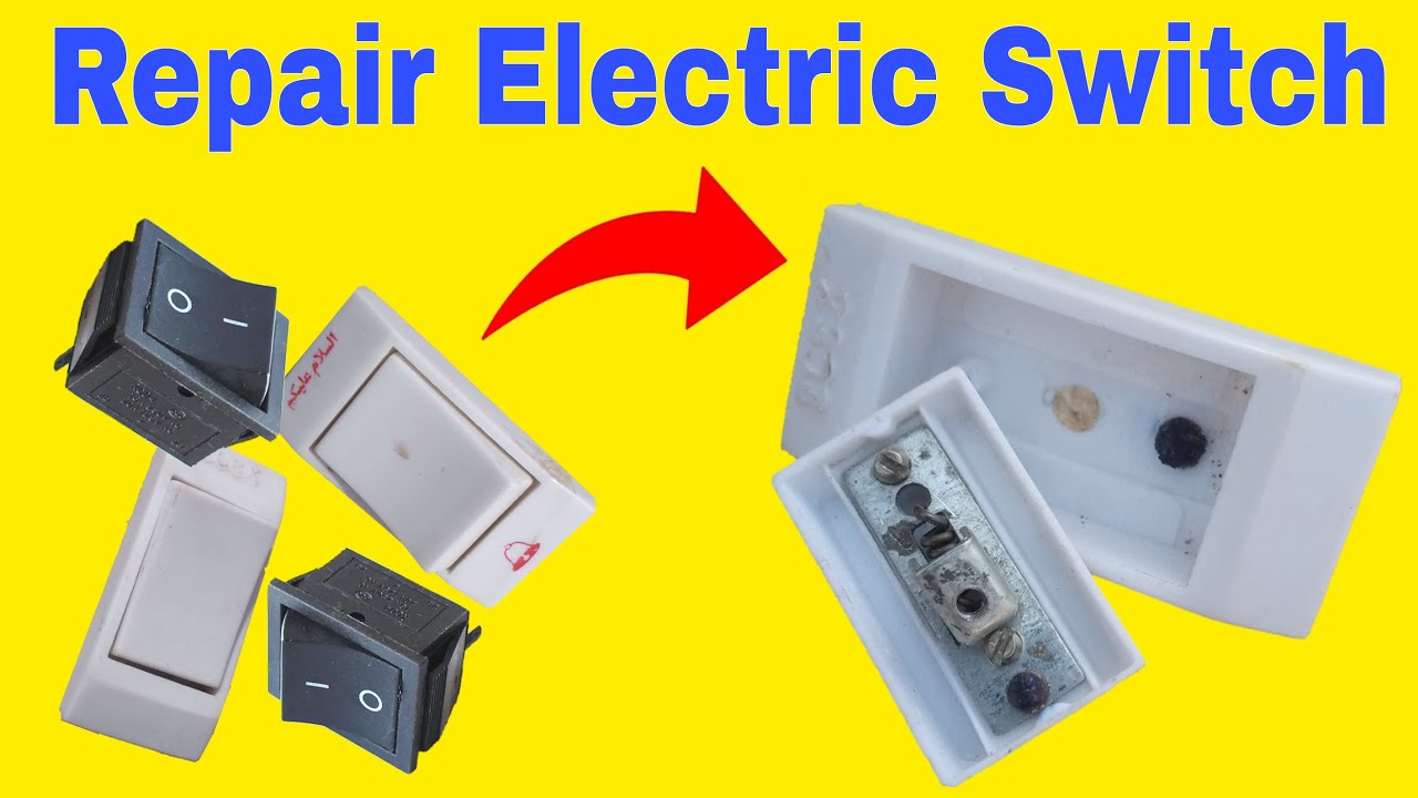How to repair electric on of switch | Repair switch button | Rocker ...