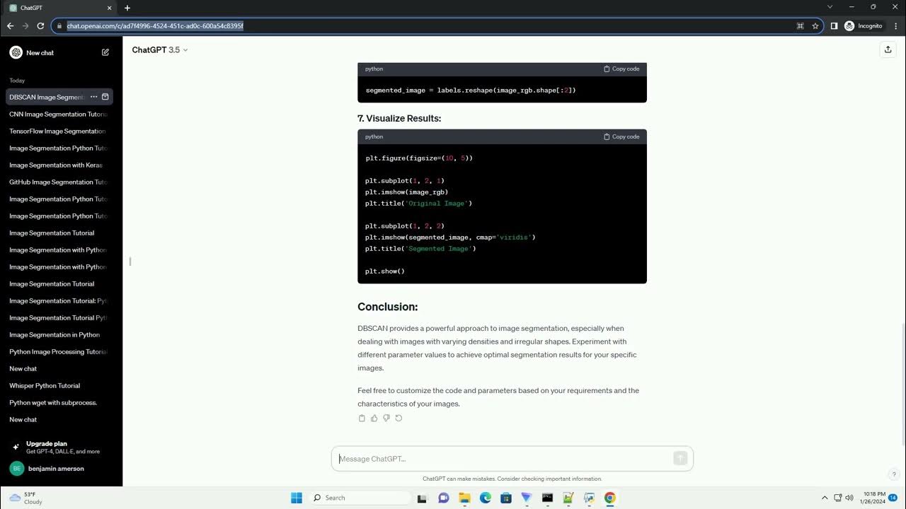 image segmentation using dbscan python - YouTube