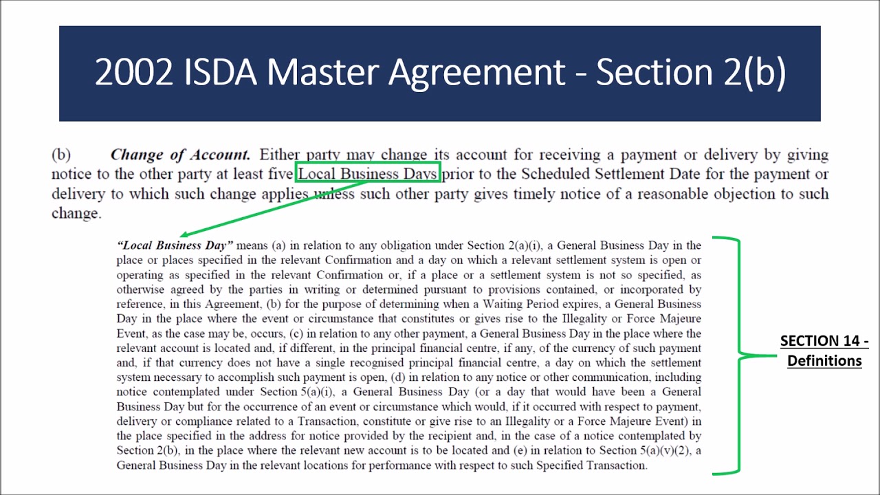 14 ISDA Overview - ISDA Master Agreement - Section 2(b) - Change of ...