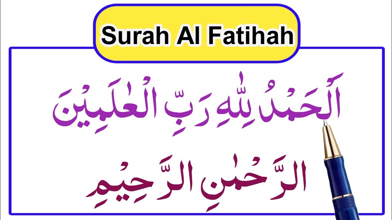 Surah Al Fatihah Complete Words by Words With Beautiful Recitation ...