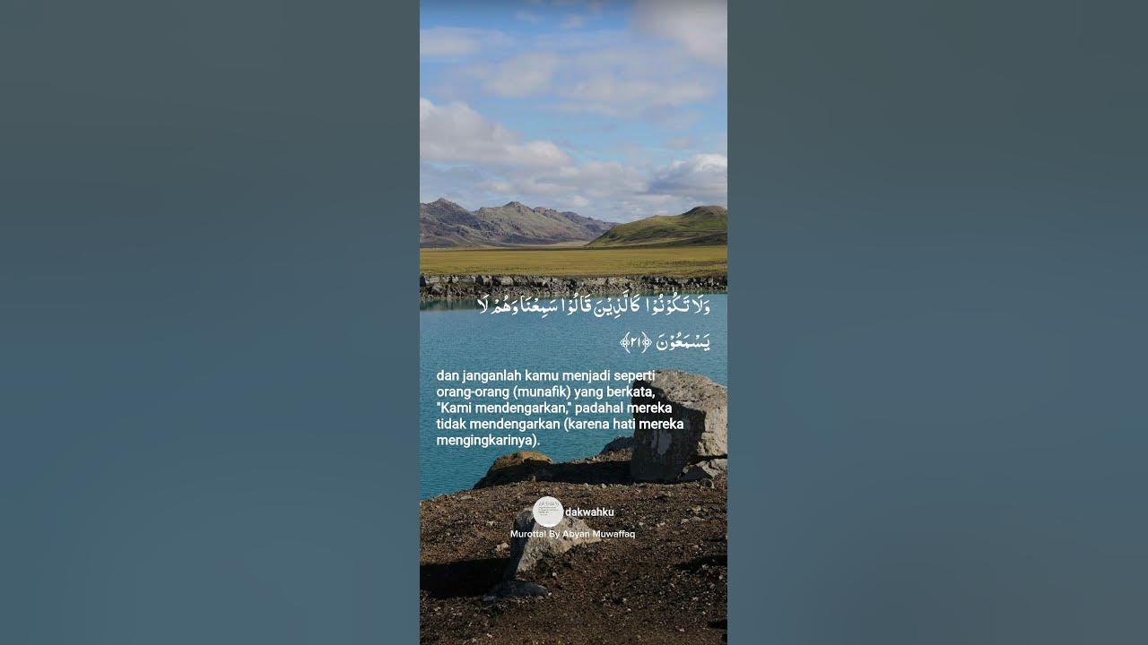 Qs.Al-Anfal Ayat 20-22 #ngaji #qory #tilawahmerdu - YouTube