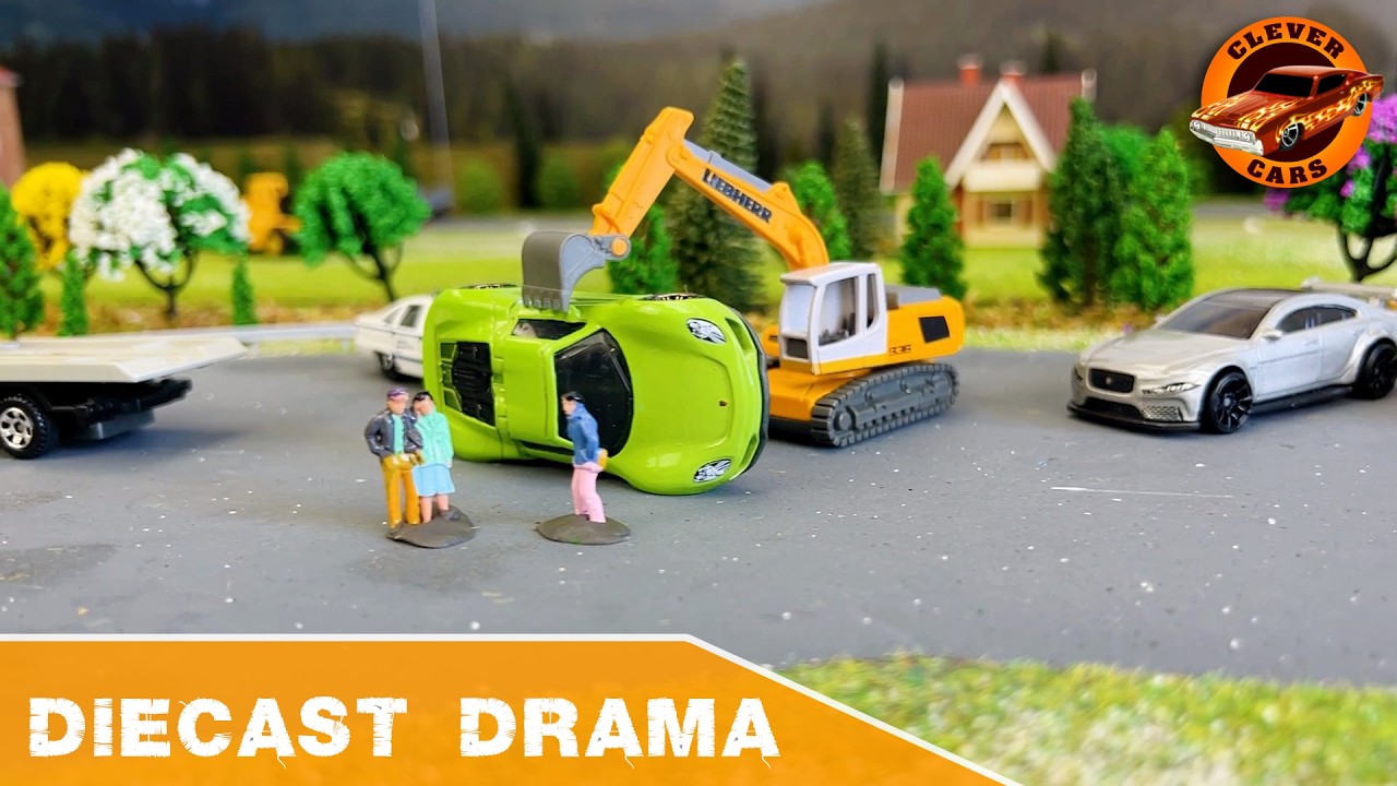 DIY 1/64 Scale Miniature City: Modified Diecast Cars in Action - YouTube