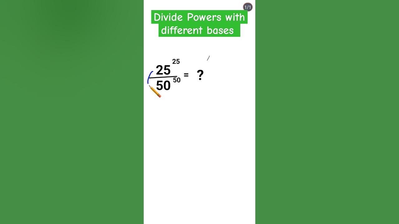 Divide Powers with Different Bases #maths #math #shorts #viral - YouTube