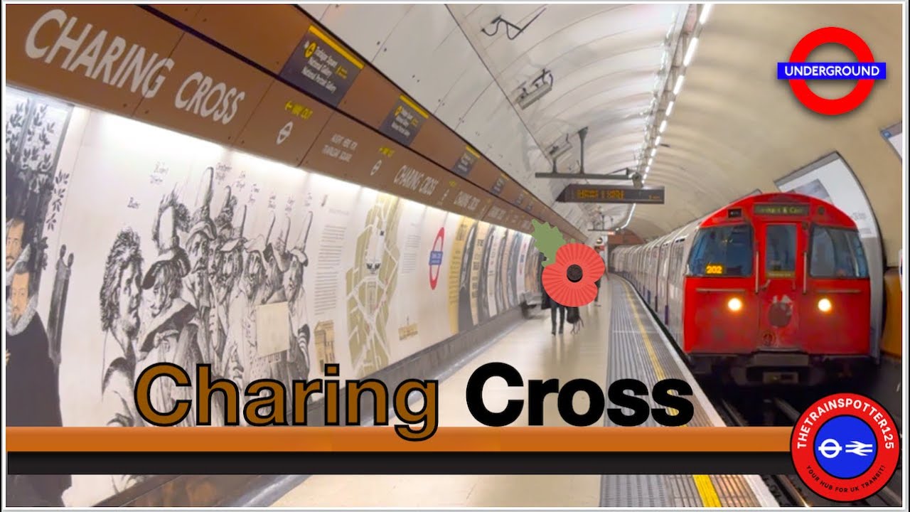 Bakerloo and Northern Line Trains at Charing Cross Underground Station ...