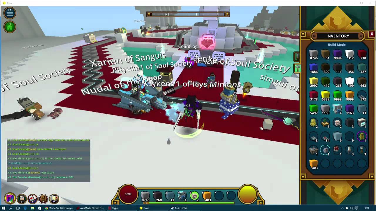Trove - Pinata Party, Balefire Wings giveaway (scripting) - YouTube