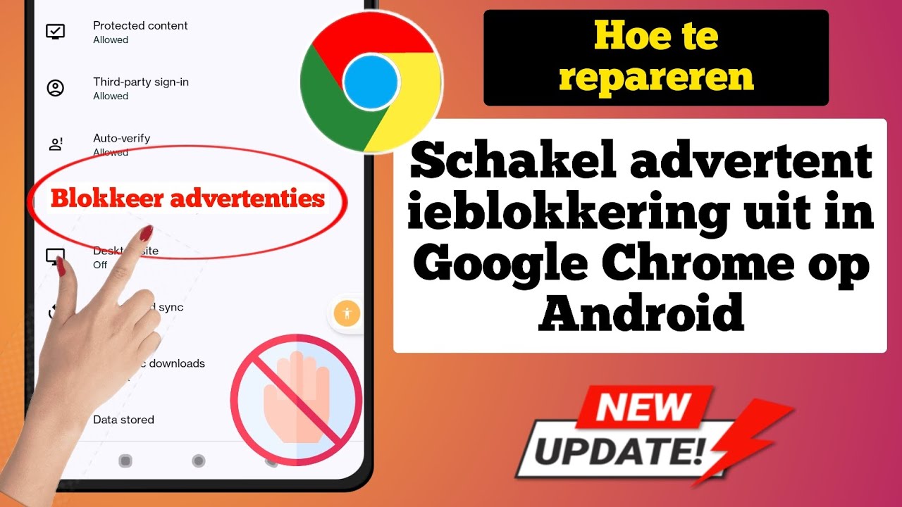 Schakel advertentieblokkering uit in Google Chrome op Android (2023) || @Dynamik.Solution - YouTube
