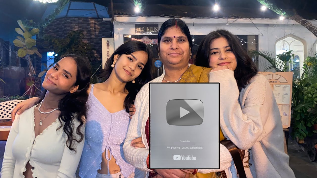 100k Celebration Vlog 😍 silver botton ayega ab - YouTube