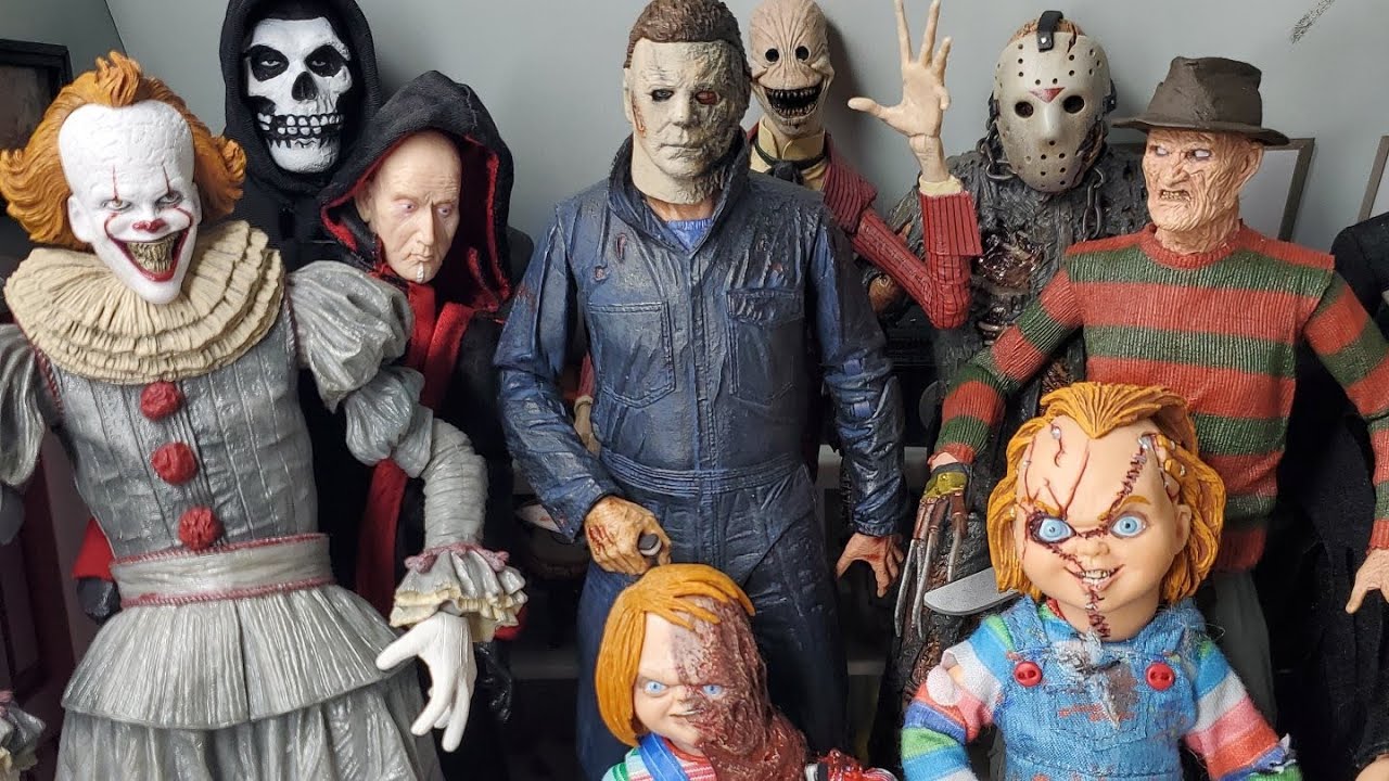 Scary Horror display setup figures - YouTube