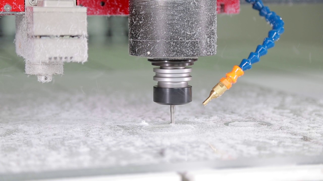 Cutting of 10 mm acrylic on CNC Router. - YouTube