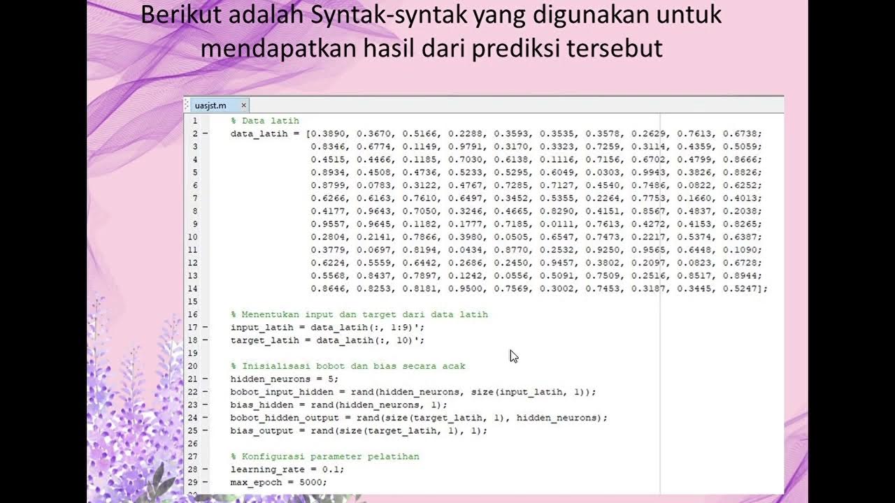PREDIKSI BEBAN LISTRIK DENGAN MENGGUNAKAN METODE BACKPROPAGATION - YouTube