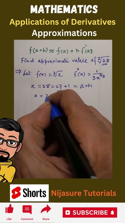 #shorts Maths Applications of Derivatives - 01 Approximations #maths #stepbystep #learnMaths # ...