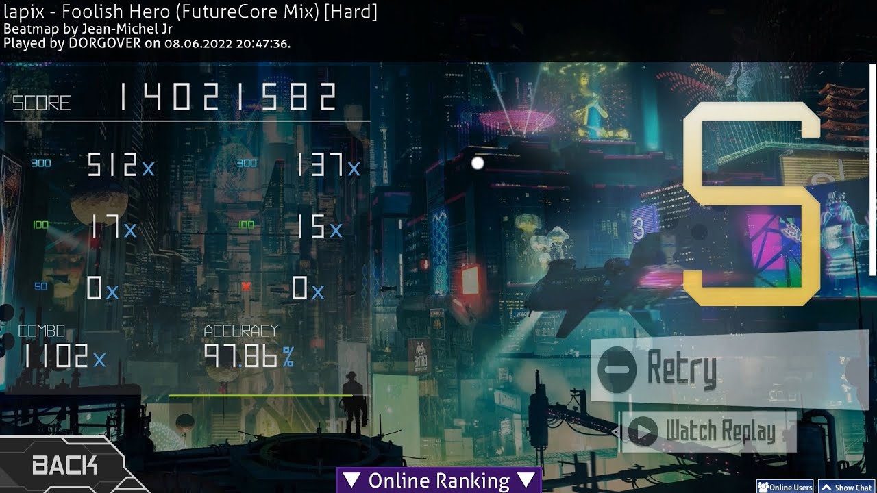 Osu! Foolish Hero (FutureCore Mix) [Hard] - YouTube