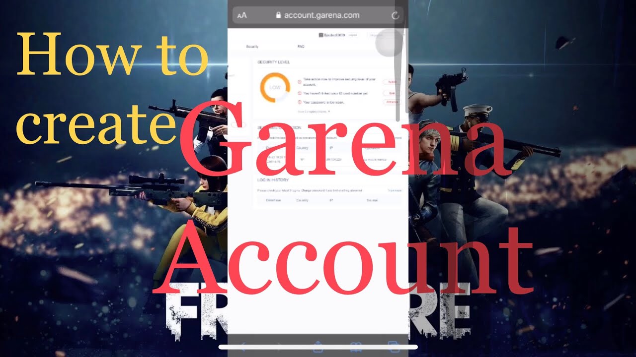 How to create Garena Account for buying shell and topup diamond in Free ...