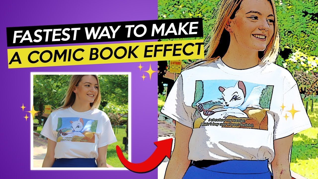 How to make a COMIC BOOK CARTOON effect in Photoshop tutorial - YouTube