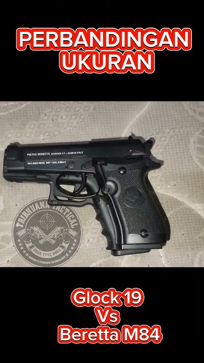 Glock 19 vs Beretta M84 Archer, mana nih yang lebih slim? #beretta #glock19 #m84 - YouTube