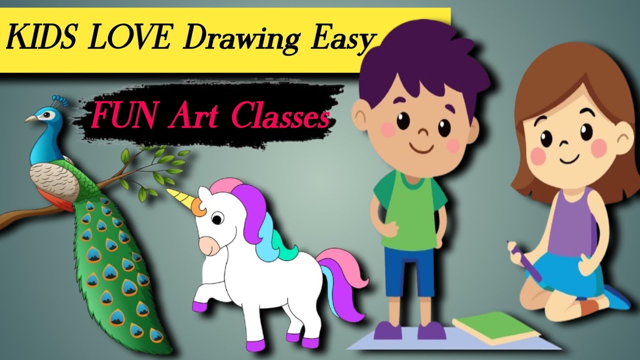 KIDS LOVE Drawing Easy FUN Art Classes | step by step | kawaii - YouTube