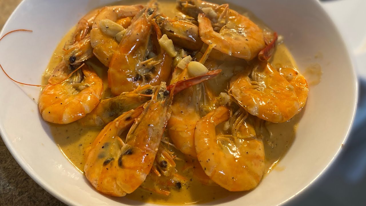 Ginataang Hipon With Garlic Lutong Probinsya ni Anak Lupa - YouTube