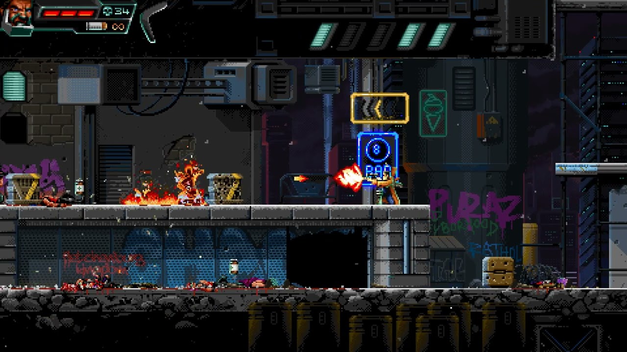 Huntdown- Hard Difficulty Longplay- 100% (no miss) - YouTube