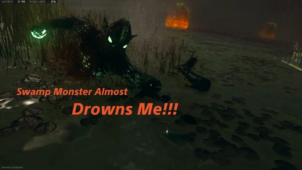 Call of Duty Swamp Monster tries to DROWN ME - YouTube