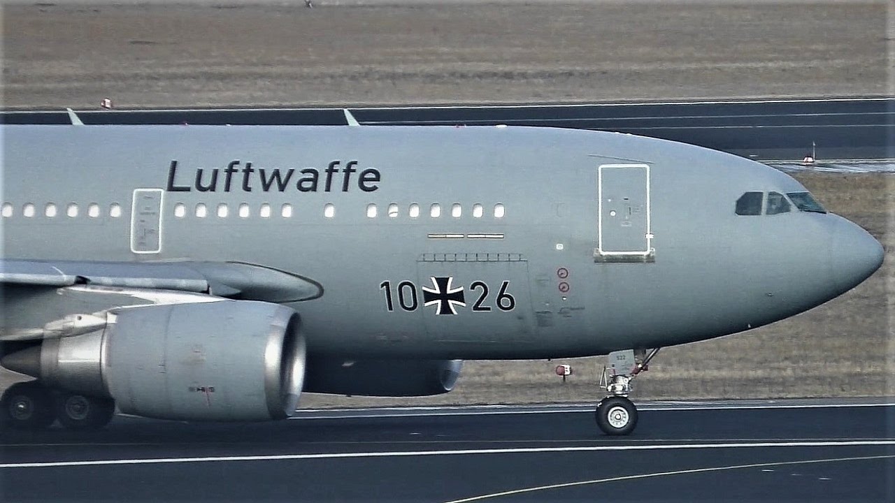 Amazing! Germany Air Force Airbus A310-304F 10+26 Hans Grade taxiing ...