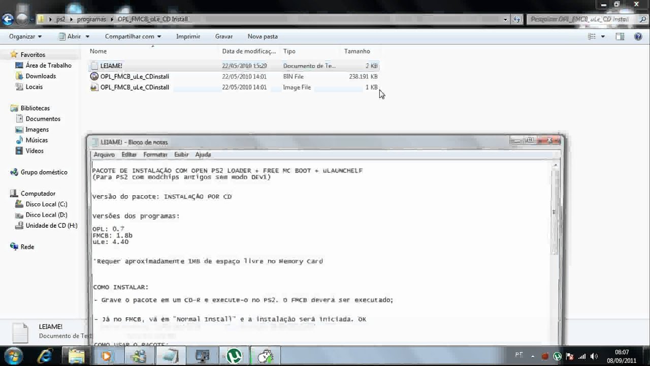 open ps2 loader boot via memory card - YouTube