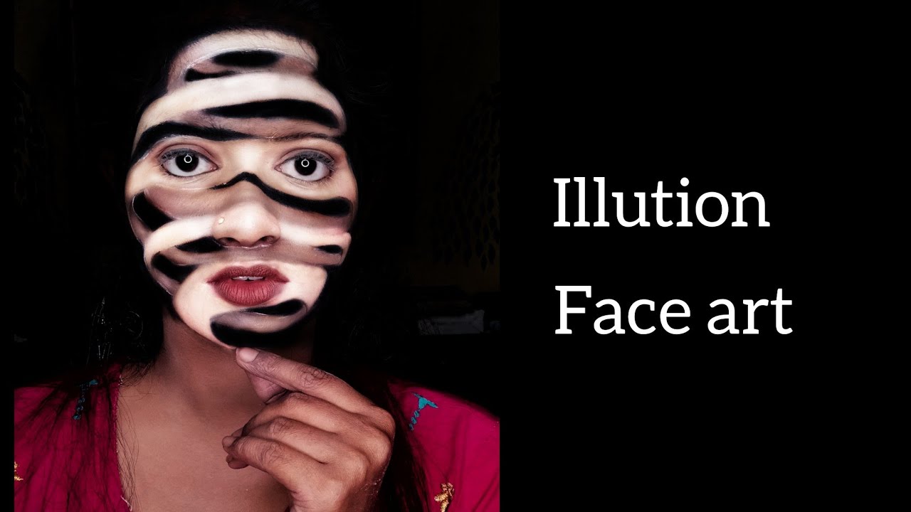 Illusion face art// Illusion makeup look// Creative makeup// - YouTube