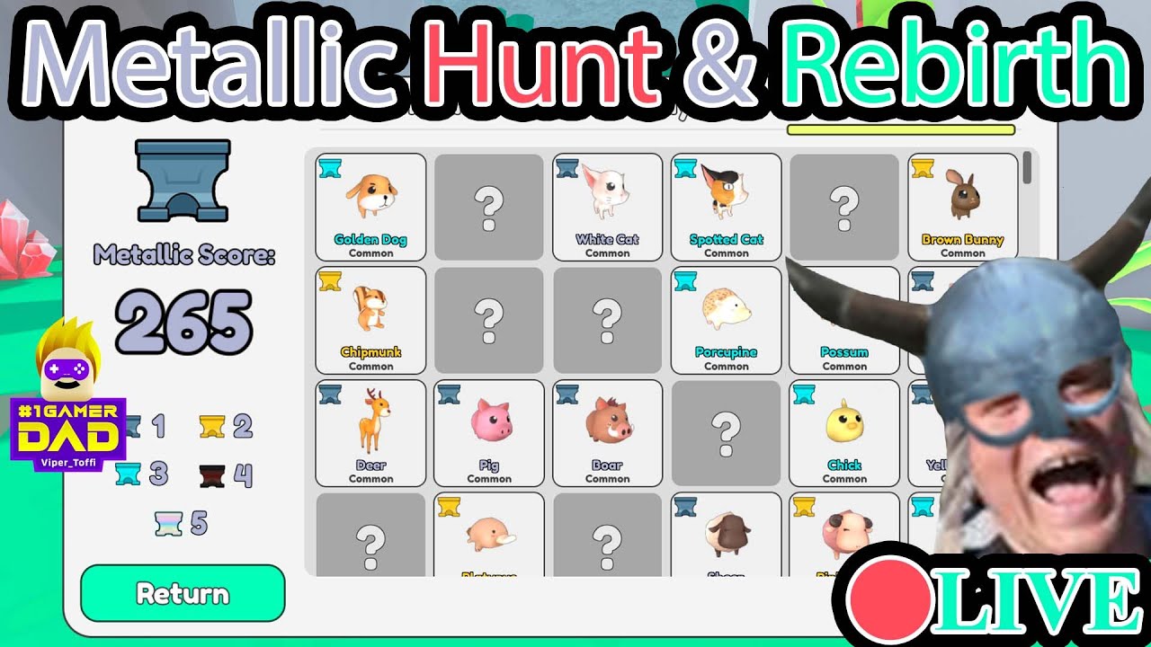 🔴LIVE Hunting Metallic Pets and Rebirth in Collect All Pets on Roblox ...